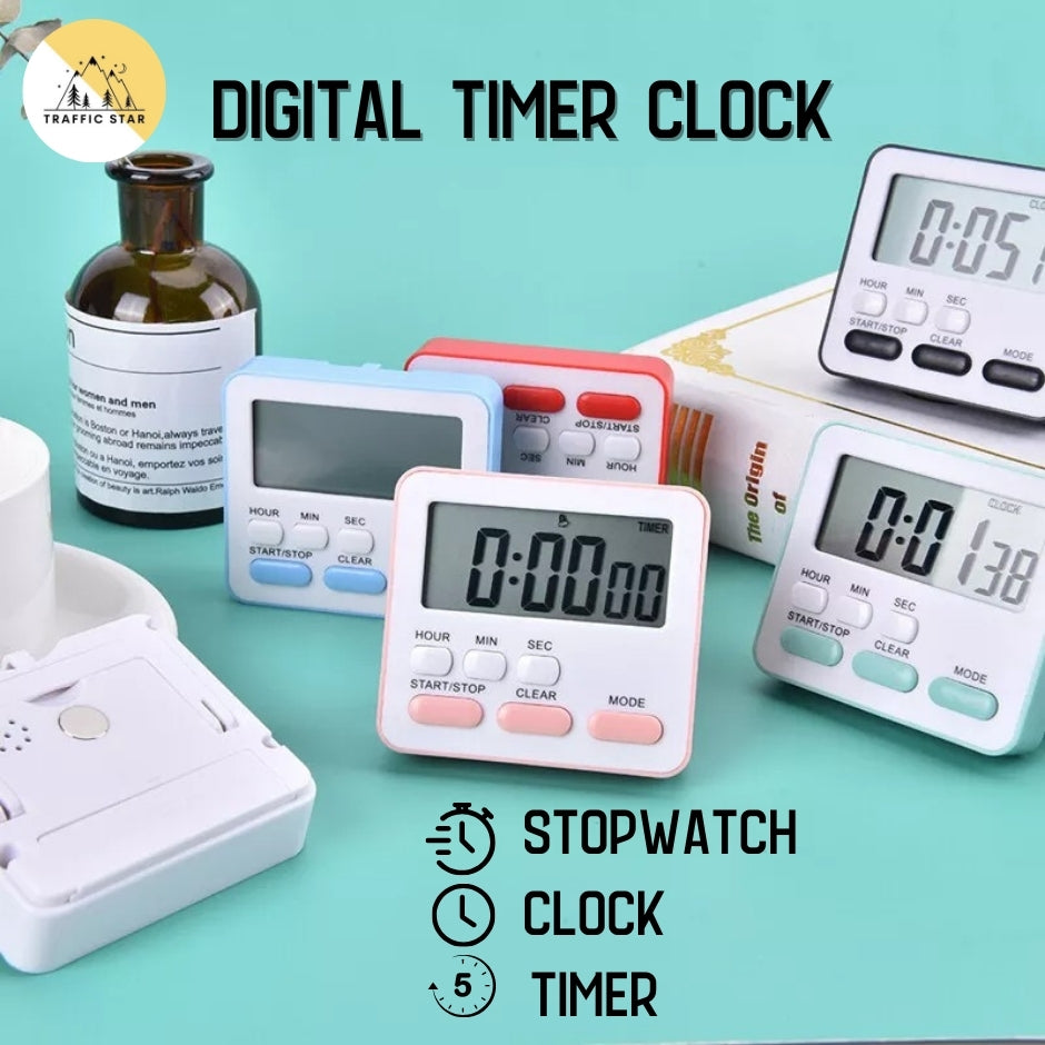 Stopwatch Digital Timer Egg Timer Kitchen Timer Electronic Alarm Clock ...