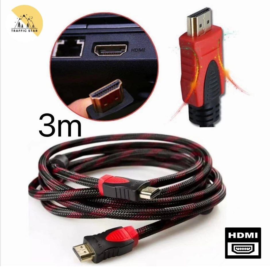 HDMI to HDMI Cable 1080P High Speed 3M – TRAFFIC STAR